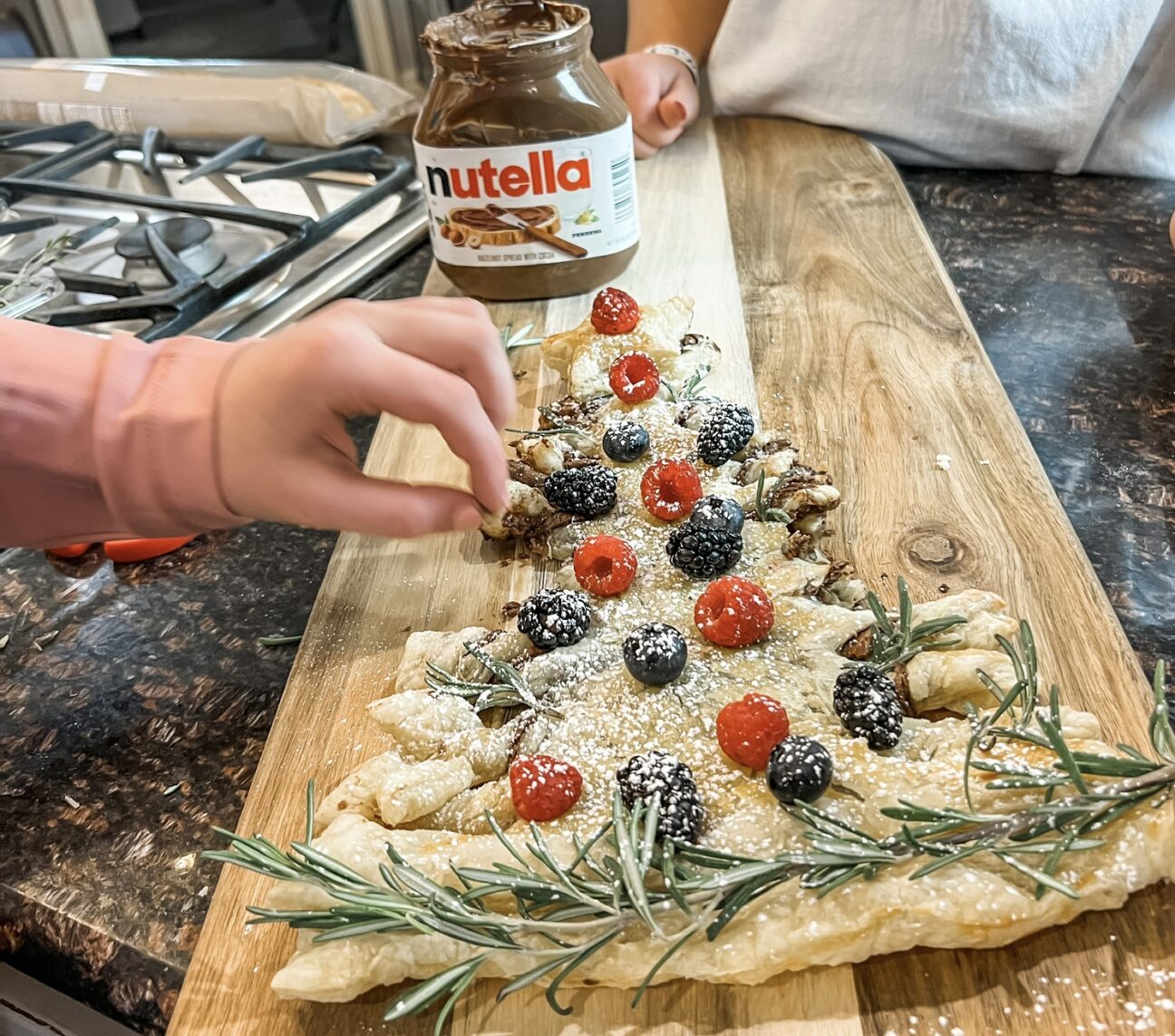 Nutella Pastry Christmas Tree - Crazy Busy Mama