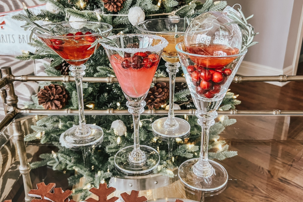 DIY Cocktail & Mocktail Bar Cart - Crazy Busy Mama