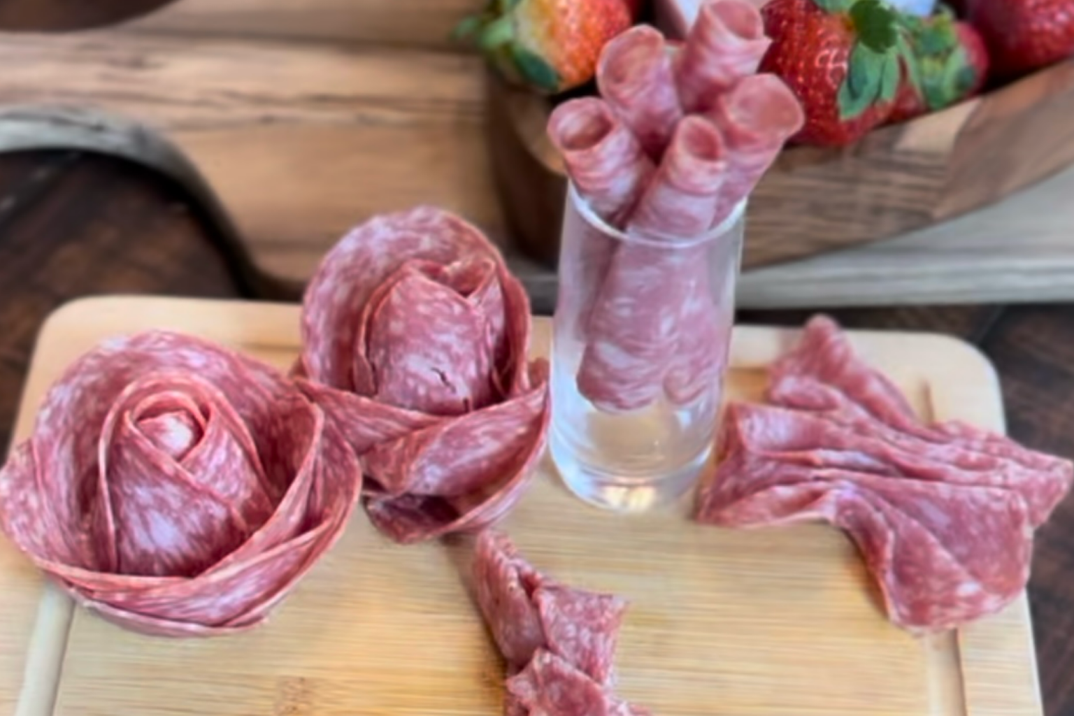 Salami Rose - How to for Charcuterie Board - Crazy Busy Mama
