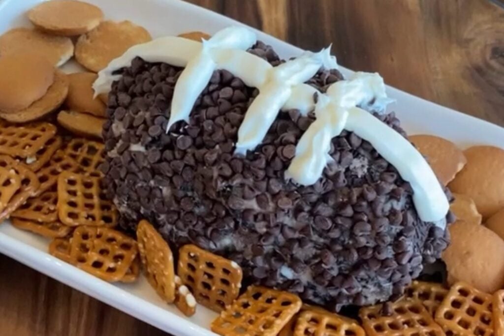 Cookies & Cream Dip: Football - Crazy Busy Mama