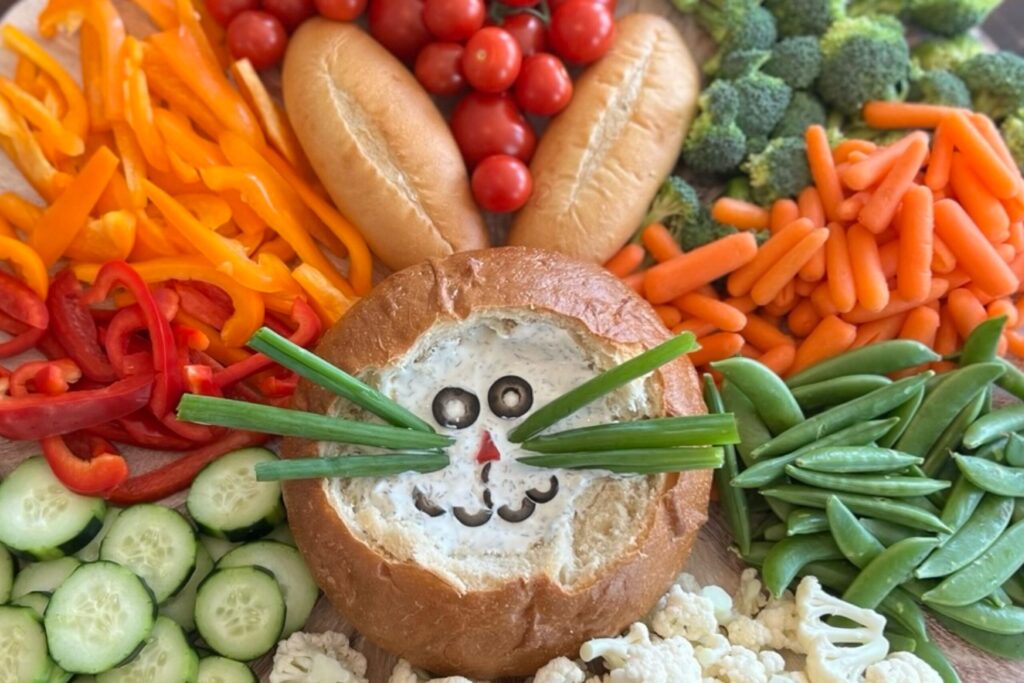 Bunny Veggie Tray - Crazy Busy Mama