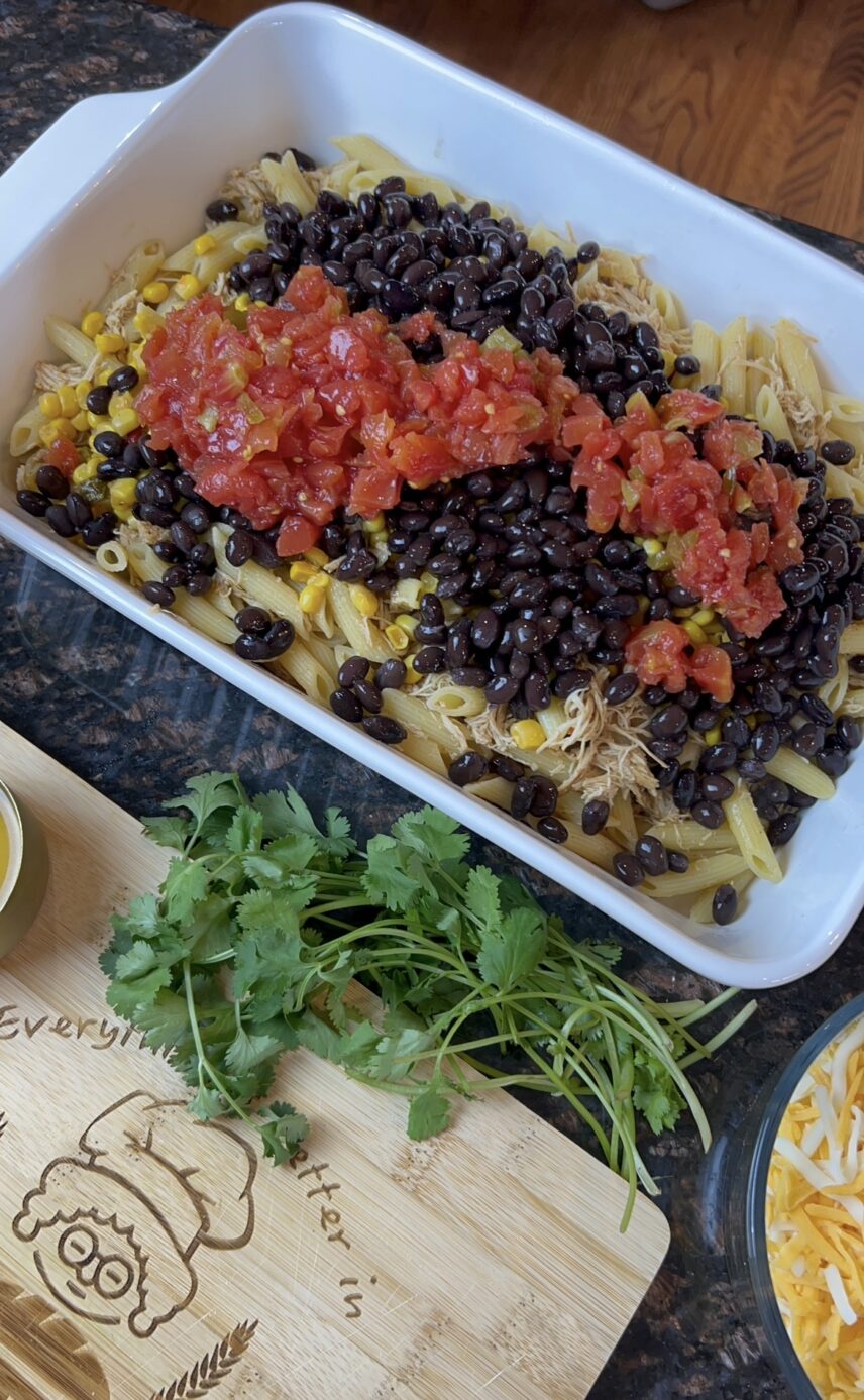 Southwest Chicken Pasta Bake - Crazy Busy Mama