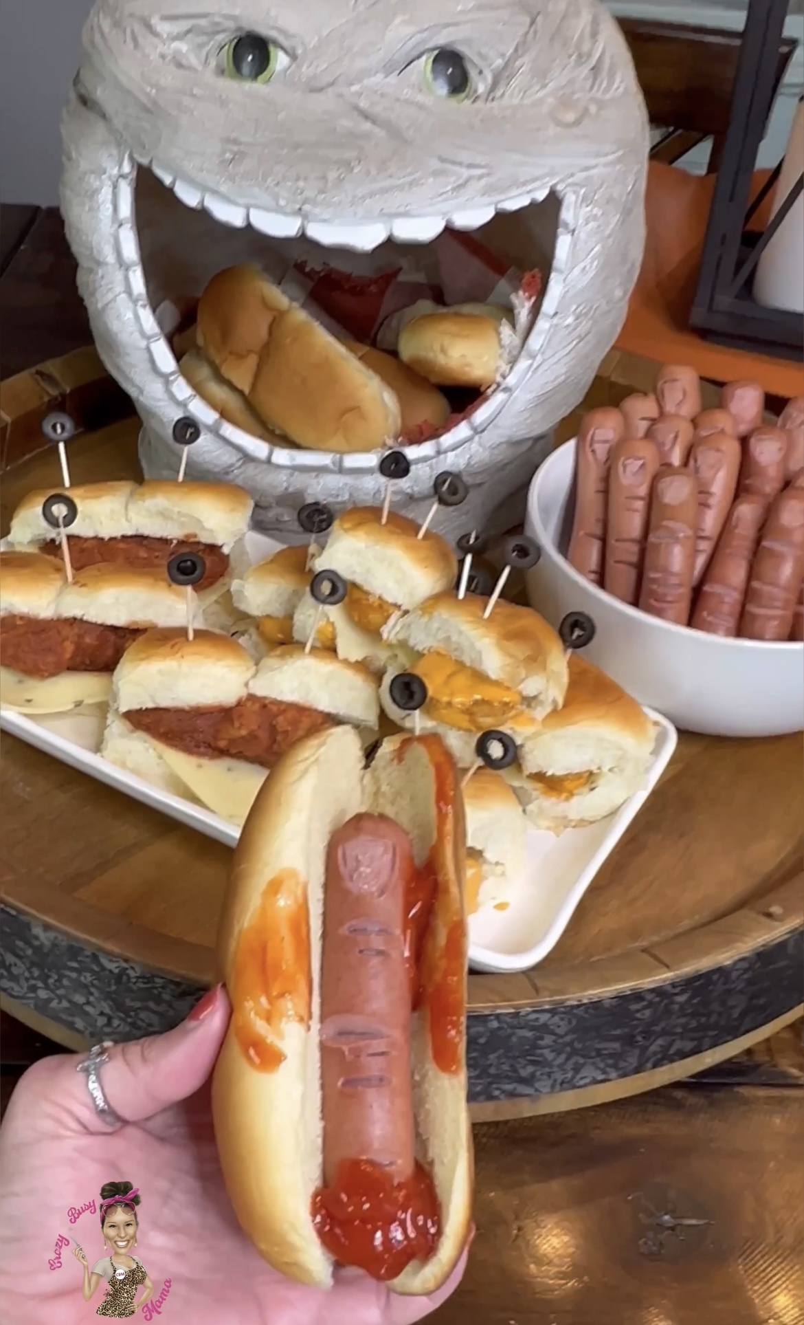 Bloody Finger Halloween Hot Dogs - Crazy Busy Mama