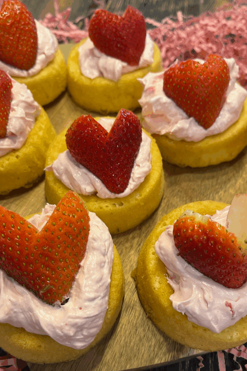 Valentine’s Day Strawberry Angel Food Hearts - Crazy Busy Mama