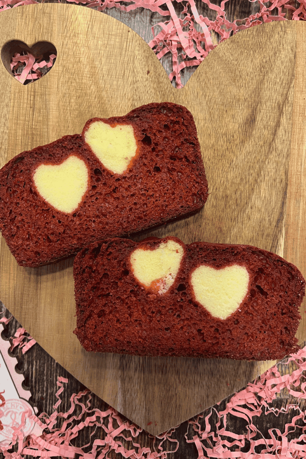 Hidden Heart Red Velvet Loaf Cake - Crazy Busy Mama